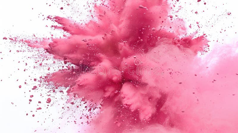 A Vibrant Pink Powder Cloud Floating in the Air, Perfect for Adding a ...
