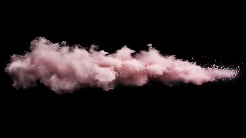 Vibrant Pink Powder Explosion on Black Background - Studio Shot Stock ...