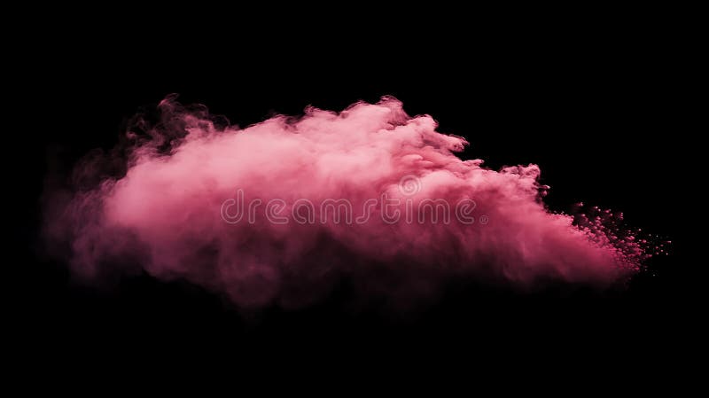 Vibrant Pink Powder Explosion on Black Background - Studio Shot Stock ...