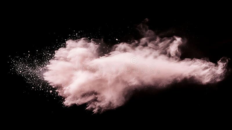 Vibrant Pink Powder Explosion on Black Background - Studio Shot Stock ...