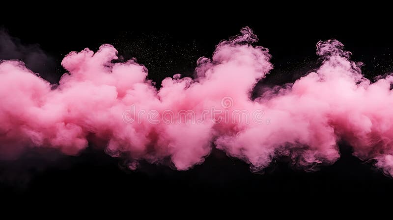 Vibrant Pink Powder Explosion on Black Background - Studio Shot Stock ...