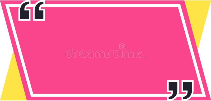 Vibrant Pink Quote Box with a Yellow Triangle Accent and Quotation ...