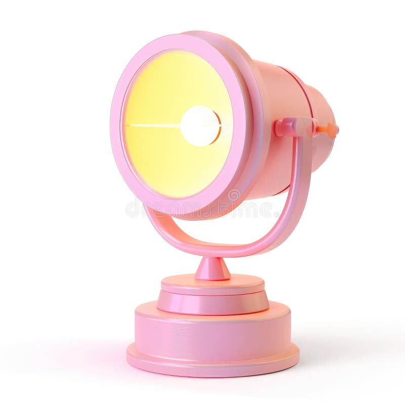 Pink Spotlight on White Background: Elegant Studio Lighting Stock ...