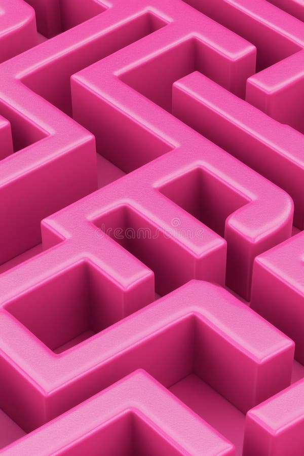 This Vibrant Pink Structure Features a Maze with Well-defined Pathways ...