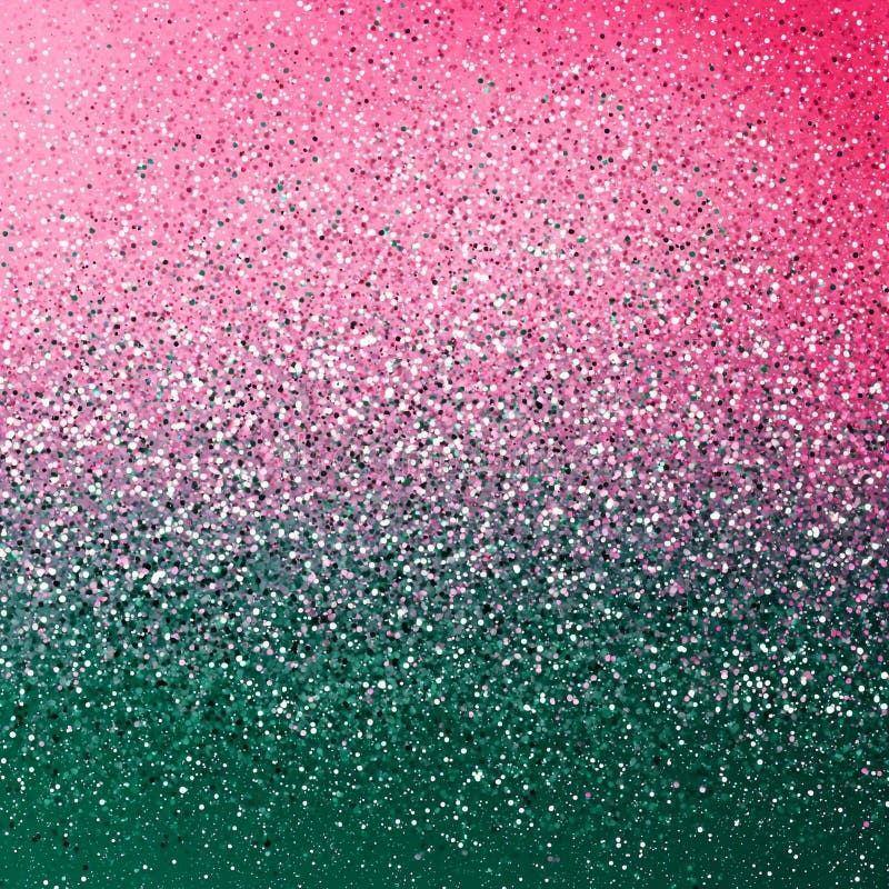 Vibrant Pink To Green Glitter Gradient Background with Sparkling ...