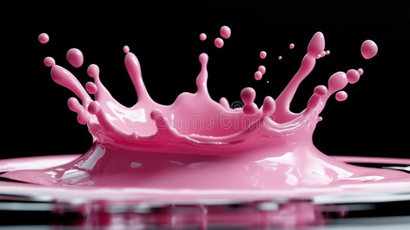 Vibrant Pink Water Splash Capturing Dynamic Motion and Texture Stock ...