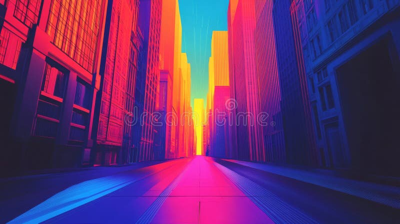 Vibrant Pixel Art Cityscape at Night Stock Illustration - Illustration ...