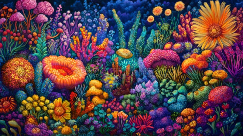 Vibrant Pixel Art Coral Reef Scene Stock Illustration - Illustration of ...