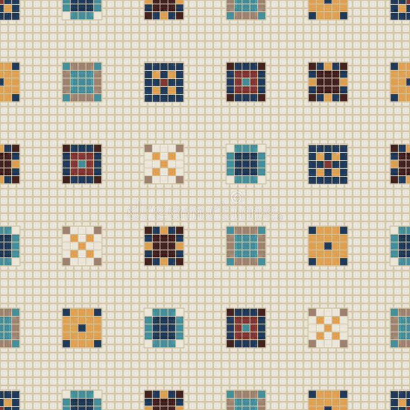 Pixel Mosaic Seamless Pattern Design Stock Illustrations – 24,020 Pixel ...