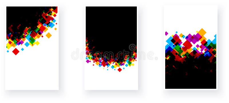Vibrant Pixel Cascade stock vector. Illustration of geometric - 309656706