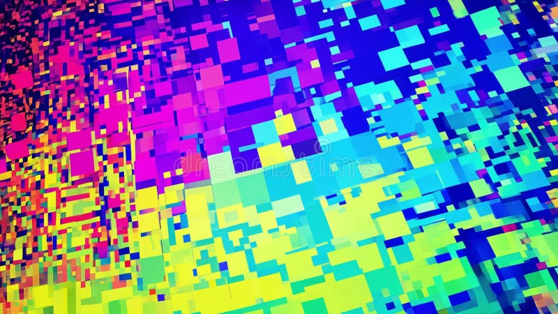 Vibrant Pixelated Patterns Converging and Overlapping Forming Unique ...