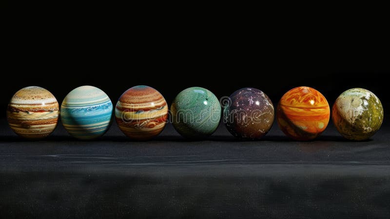 Vibrant Planetary Alignment in Outer Space Surrounded by Colorful ...