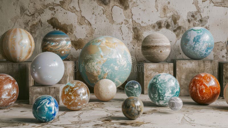 Vibrant Planetary Alignment in Outer Space Surrounded by Colorful ...