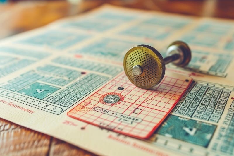 Vibrant Plastic Stamp Featuring Bold Red and Black Color Combination ...