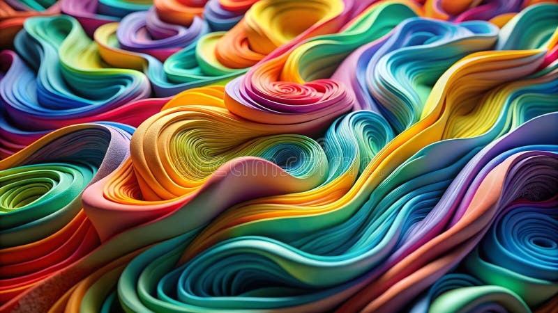 Vibrant Plasticine Waves a Closeup Exploration of Abstract Clay Texture ...