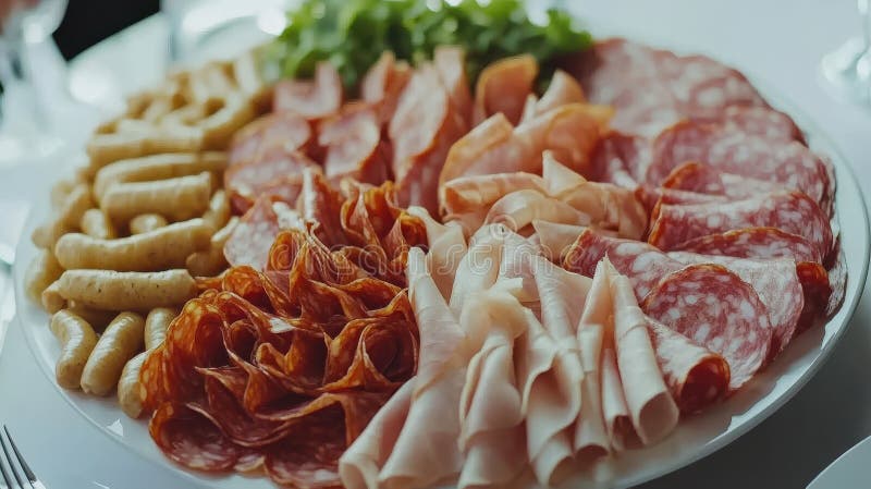 Delicious Cold Cuts Platter Gourmet Meat Selection Your Table Stock ...