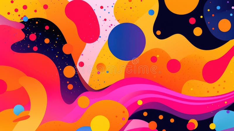 Vibrant and Playful Abstract Pop Art. Generative AI Stock Illustration ...
