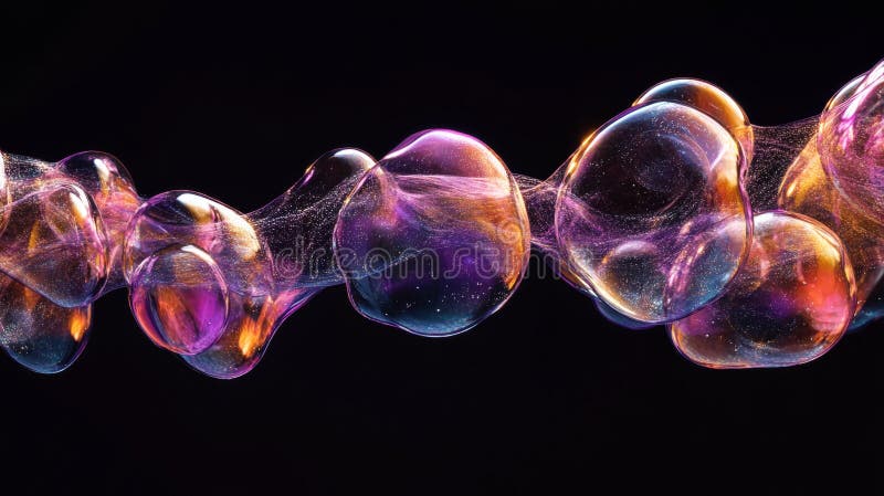 Vibrant and Playful Colorful Liquid Bubbles in Motion Creating a ...