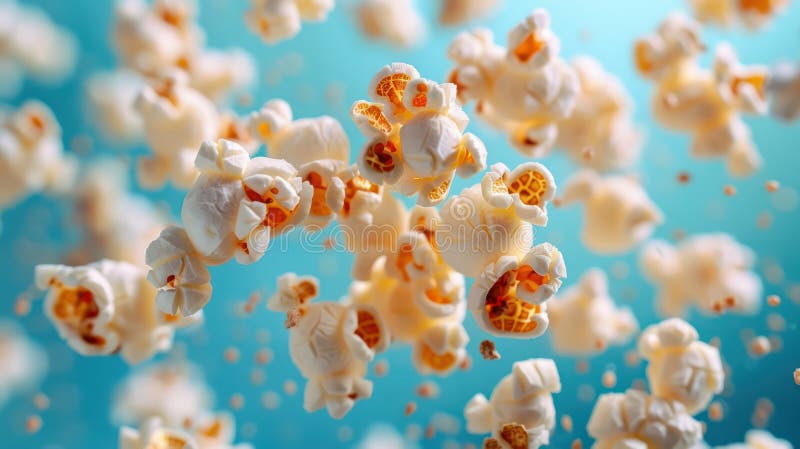 Airborne Delight: Popcorn Taking Flight Stock Illustration ...