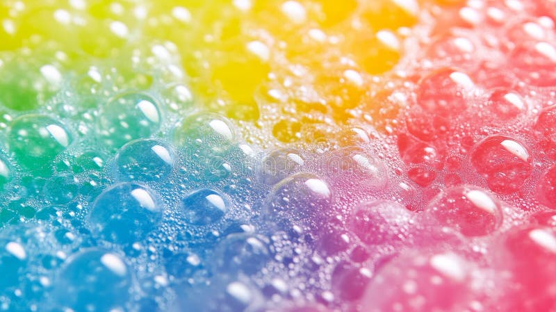 Vibrant and Playful Liquid Bubbles in a Spectrum of Colors Shimmering ...