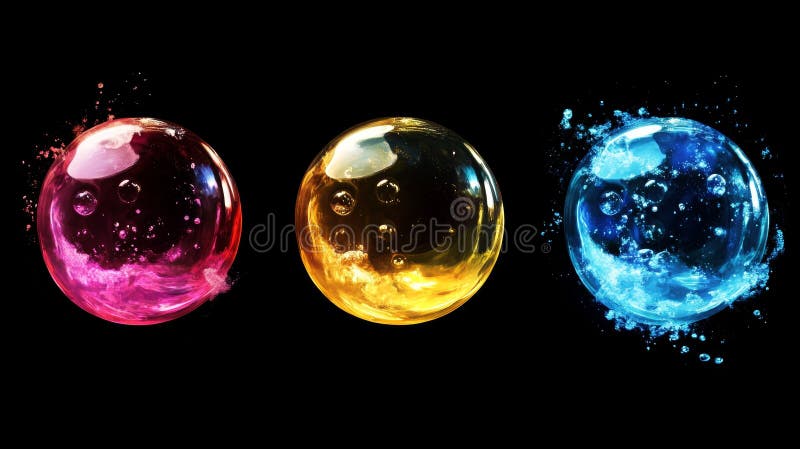 Vibrant and Playful Liquid Bubbles in Vivid Colors Creating a ...