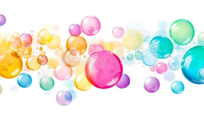 Vibrant and Playful Liquid Bubbles in Vivid Colors Creating a Joyful ...