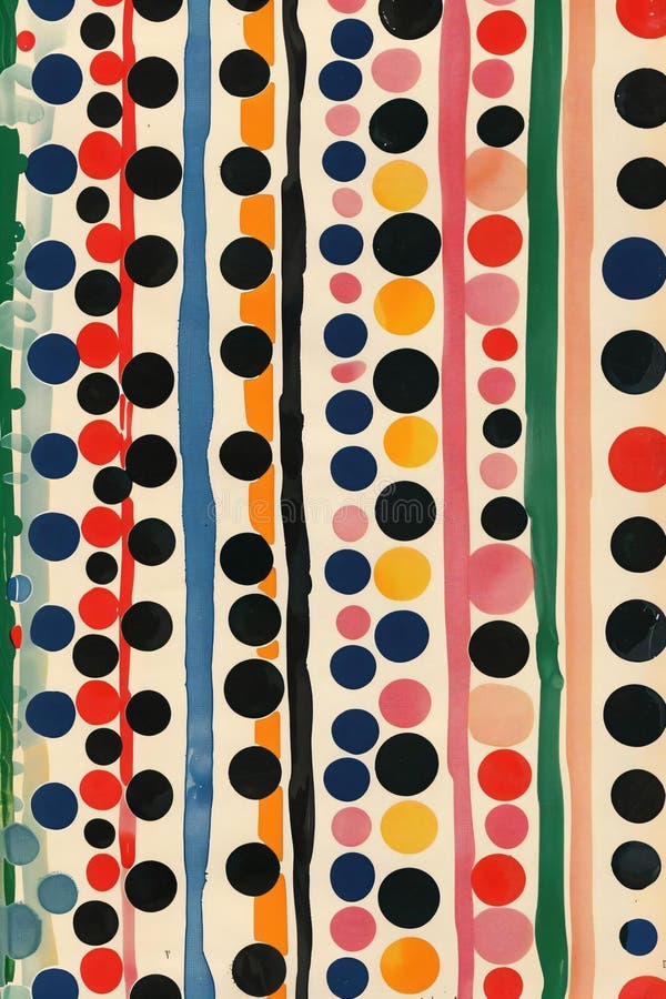 Playful Pattern Densely Packed Polka Dots Various Colors Set Against ...