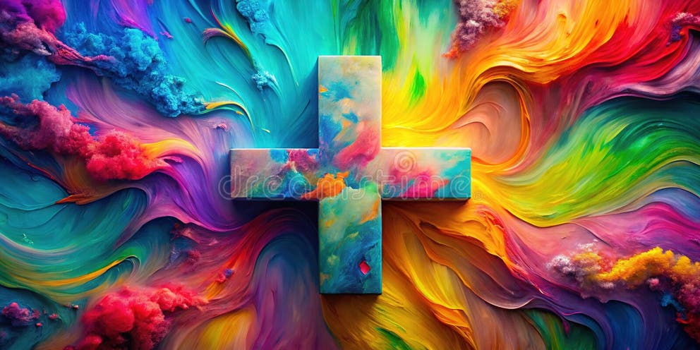 Vibrant Plus Sign Design a Colorful Abstract Background for Math ...