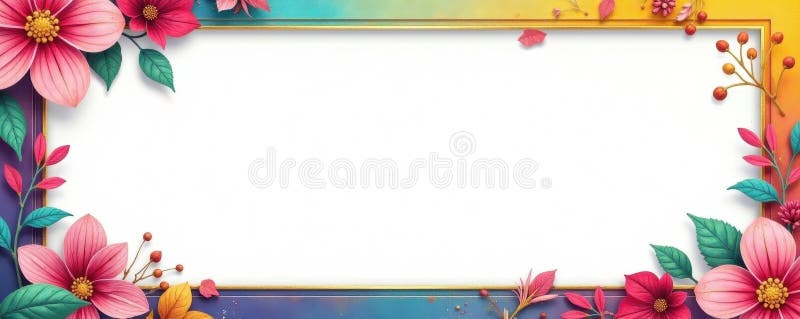 Vibrant Polaroid Frame with Colorful Border, Isolated on White , Art ...