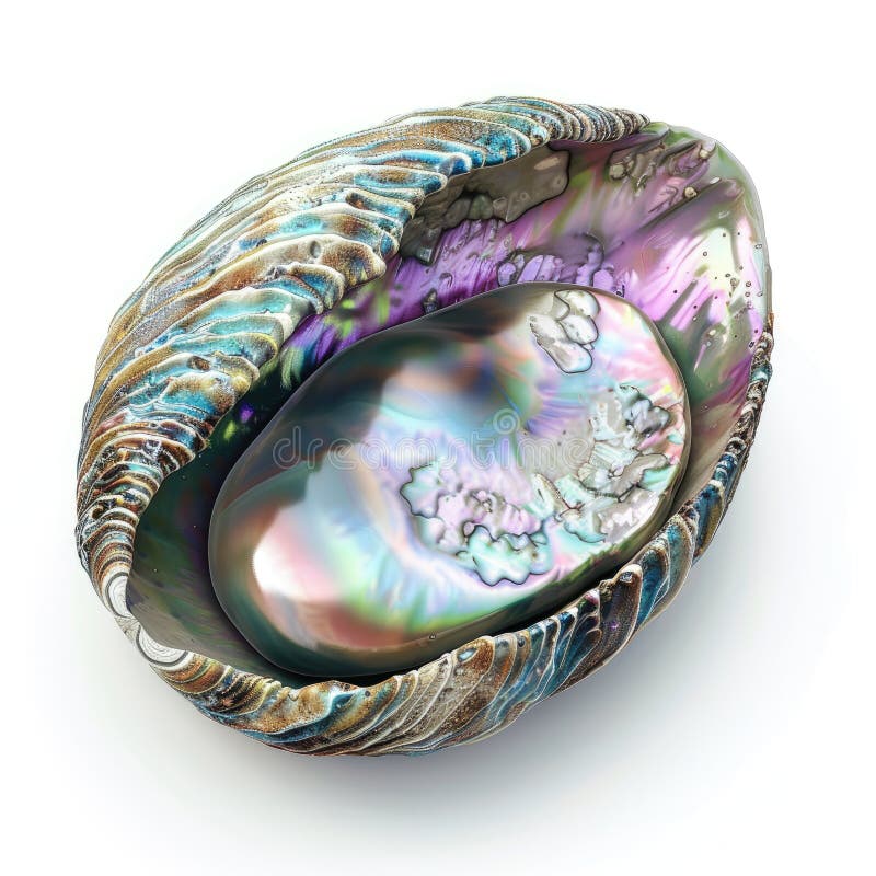Stunning Iridescent Abalone Shell with Pearl, Vibrant Ocean Colors ...