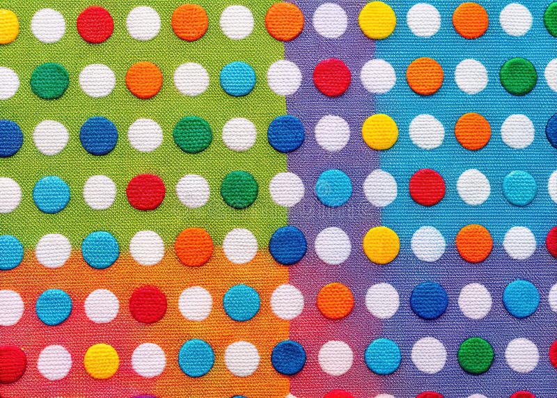 Vibrant Polka Dot Fabric Texture Seamless Pattern with LeftAligned Copy ...