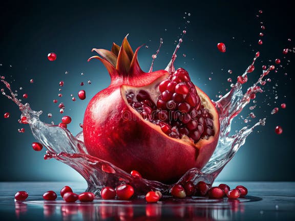 Vibrant Pomegranate Juice Splash a Stunning Composition Using the Rule ...