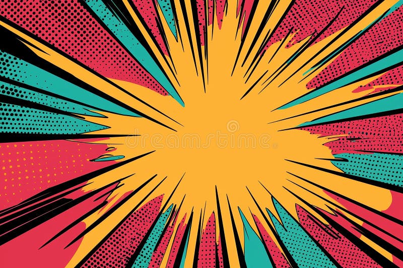 Vibrant Pop Art Background with Comic Style Design Stock Illustration ...