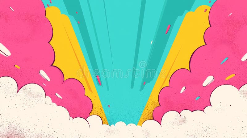 Vibrant Pop Art Burst with Halftone Effect and Colorful Background ...