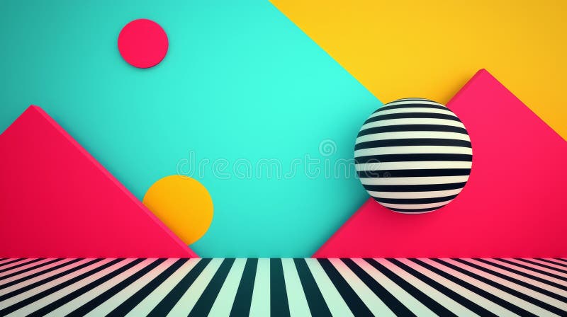 Vibrant Pop Art Collage with Bold Patterns and Shapes in Bright Colors ...