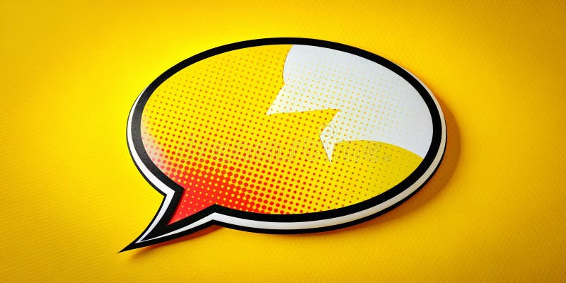 Vibrant Pop Art Comic Book Speech Bubble Graphic Design Element for ...