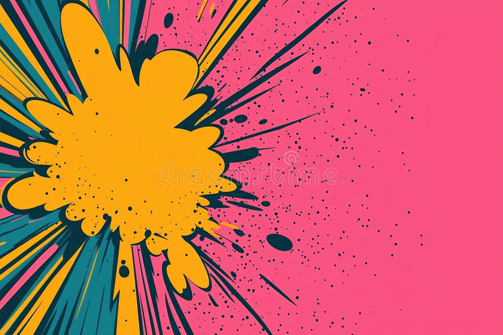 Vibrant Pop Art Explosion Background Design Stock Illustration ...