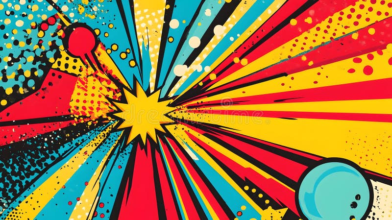 Vibrant Pop Art Explosion with Bold Colors and Comic Book Style ...