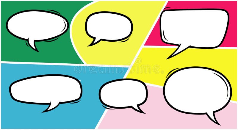 Comic Empty Colored Speech Bubbles Stock Illustrations – 638 Comic ...