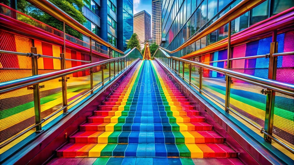Vibrant Pop Art Pathway Celebrating Accessibility and Inclusion through ...