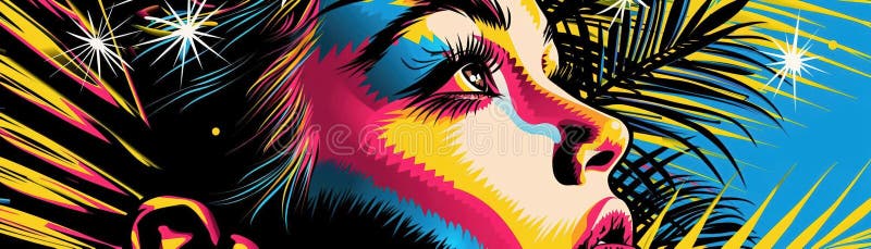Vibrant Pop Art Style Vintage Advertisement Remixes Stock Illustration ...
