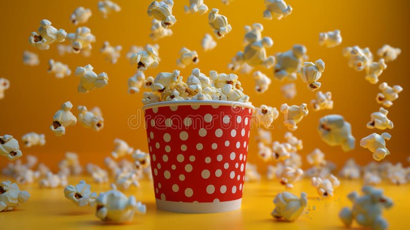 Popcorn Explosion, Generated Ai Image Stock Illustration - Illustration ...