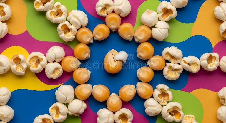 Popcorn Kernel Transformation Stock Illustrations – 34 Popcorn Kernel ...