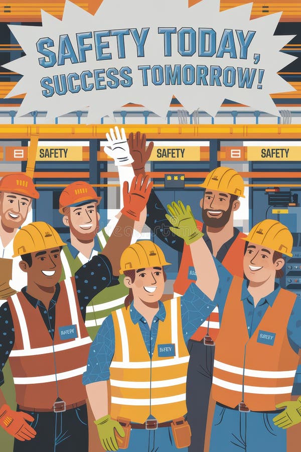 Safety Today for Success Tomorrow in Factory Environment Stock ...