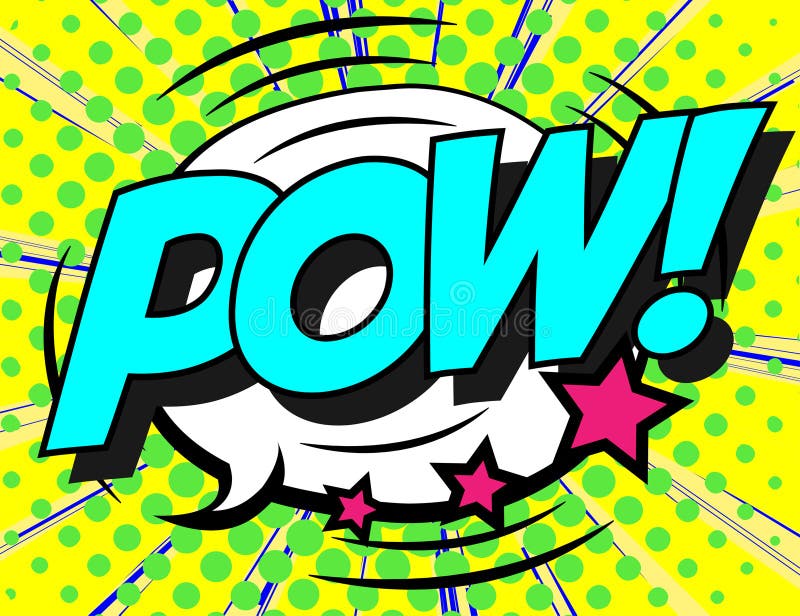 Vibrant POW Comic Burst Vector Stock Vector - Illustration of yellow ...
