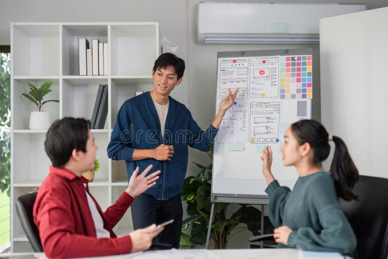 Interactive UI Presentation. a Presenter Engages the Team while ...