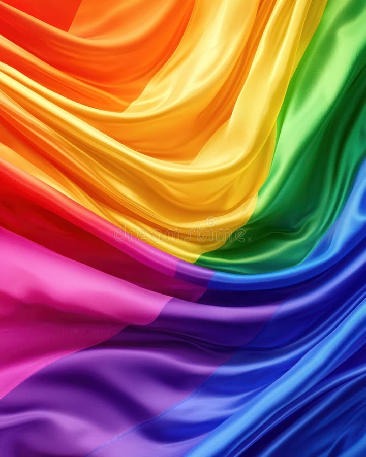 Vibrant Pride Flag Colors Blend into Smooth Gradient Background ...