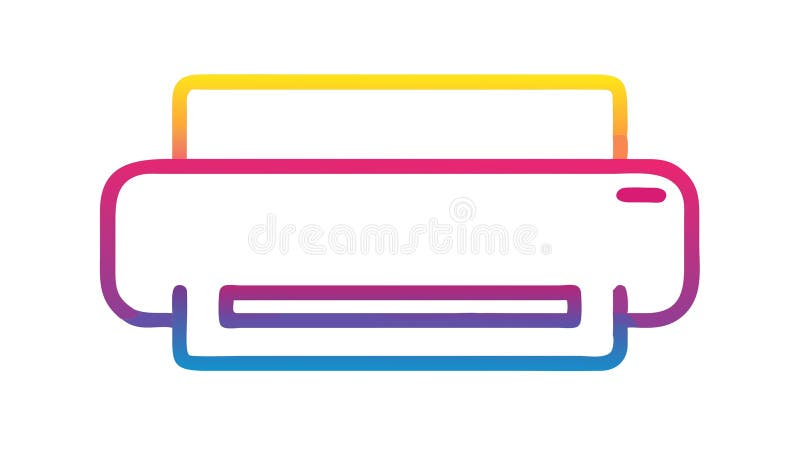 Vibrant Printer Icon Vector for Office Tasks, Home Printing, and ...