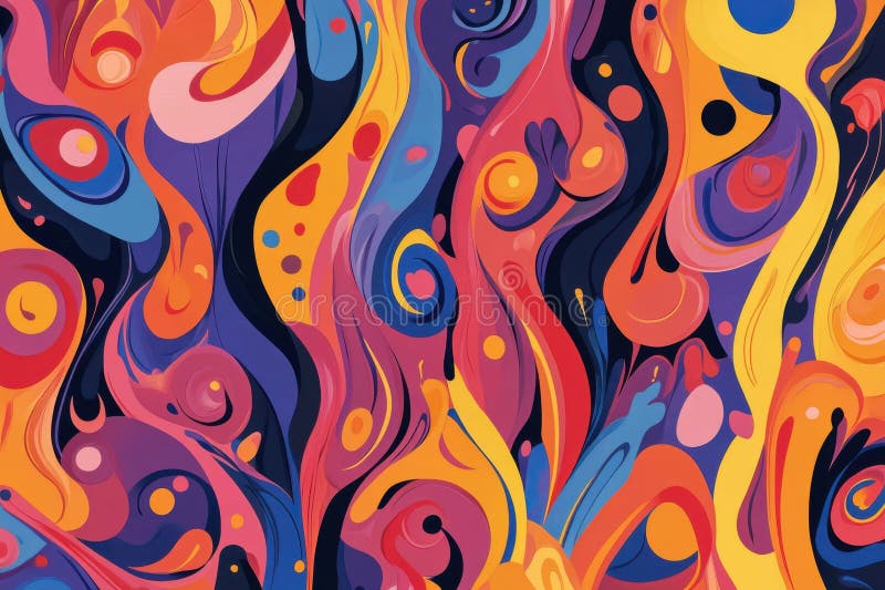 Vibrant Psychedelic Abstract Design for Creative Projects and Decor ...
