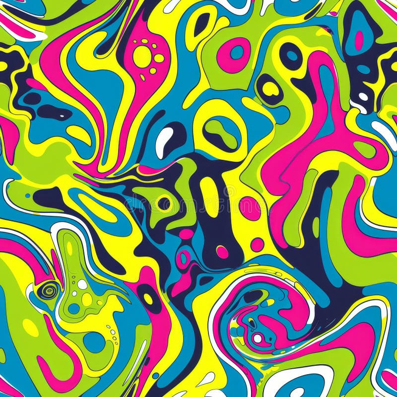 Vibrant Psychedelic Liquid Swirl Patterns for Modern Designs Stock ...